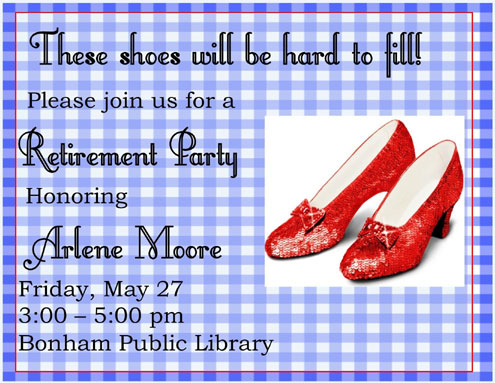 Bonham Public Library to host retirement party for Arlene Moore - North ...