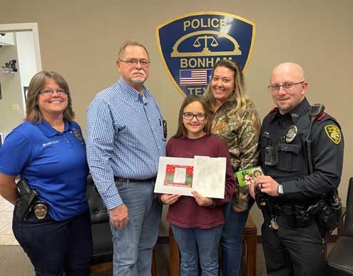 Bonham Police Department honors Christmas card artist - North Texas e-News