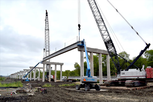 First beams in place on FM 897 bridge - North Texas e-News