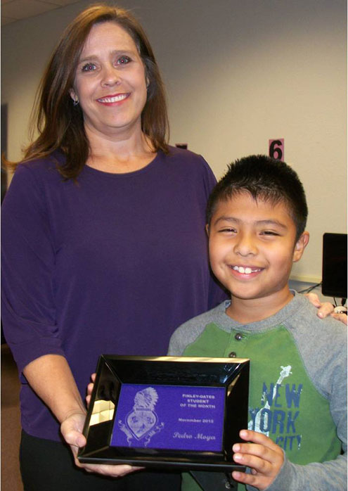 Finley-Oates Elementary November student of the month - North Texas e-News