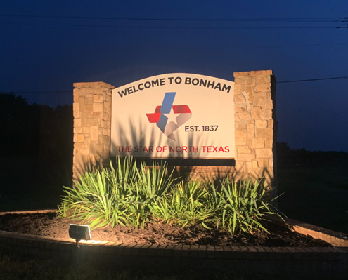 New sign welcomes visitors, residents to Bonham - North Texas e-News