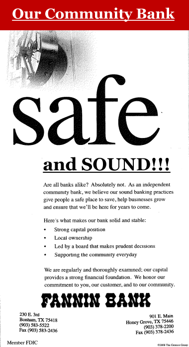 Fannin Bank - North Texas e-News