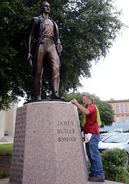 Statue of James Butler Bonham restored - North Texas e-News