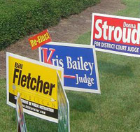 State regulates placement of campaign signs along highways - North ...